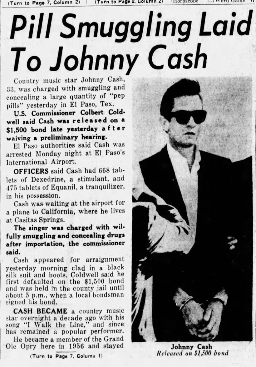 Johnny Cash arrested in El Paso - KUTX